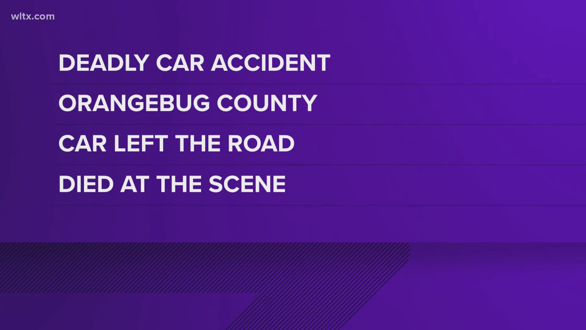 One dead after crash in Orangeburg County on Christmas Day One dead after crash in Orangeburg County on Christmas Day