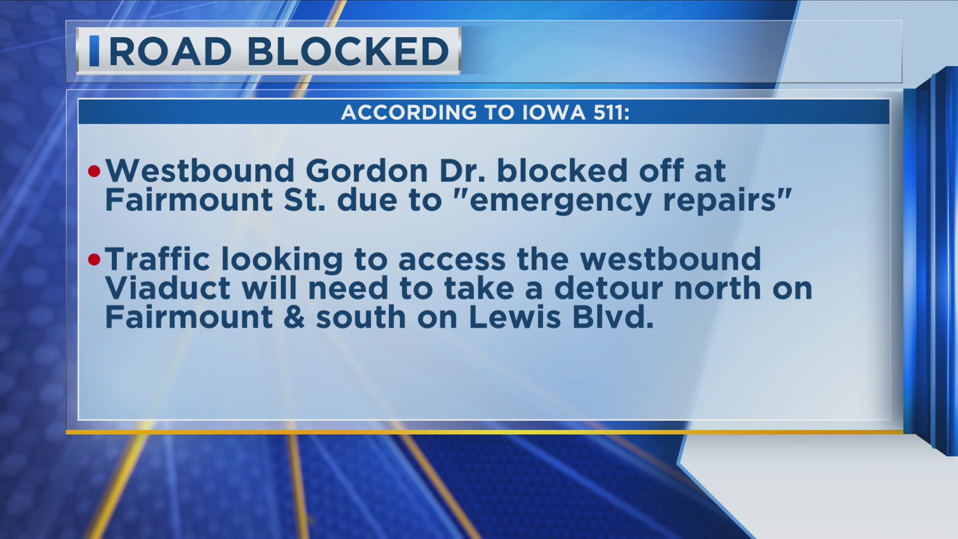 Gordon Drive Blocked Off Again