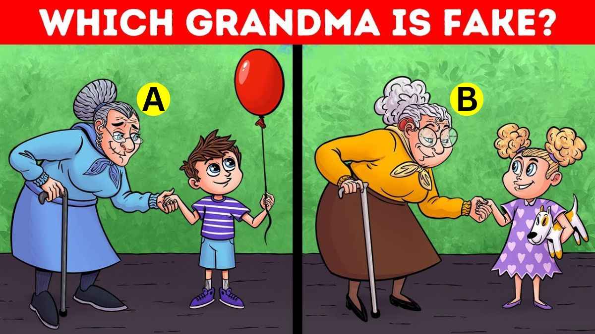 Brain Teaser IQ Test: Spot Which Grandma Is Fake In 5 Seconds and Prove ...