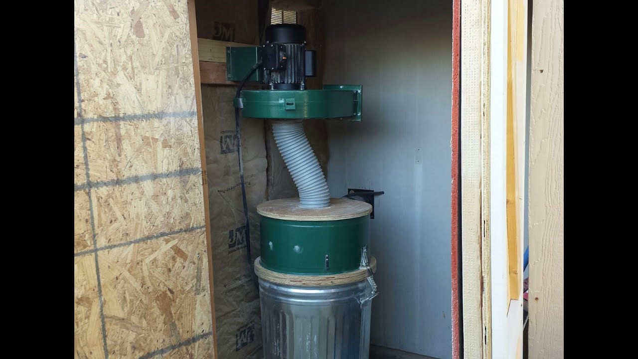Install a Harbor Freight dust collector in the home shop