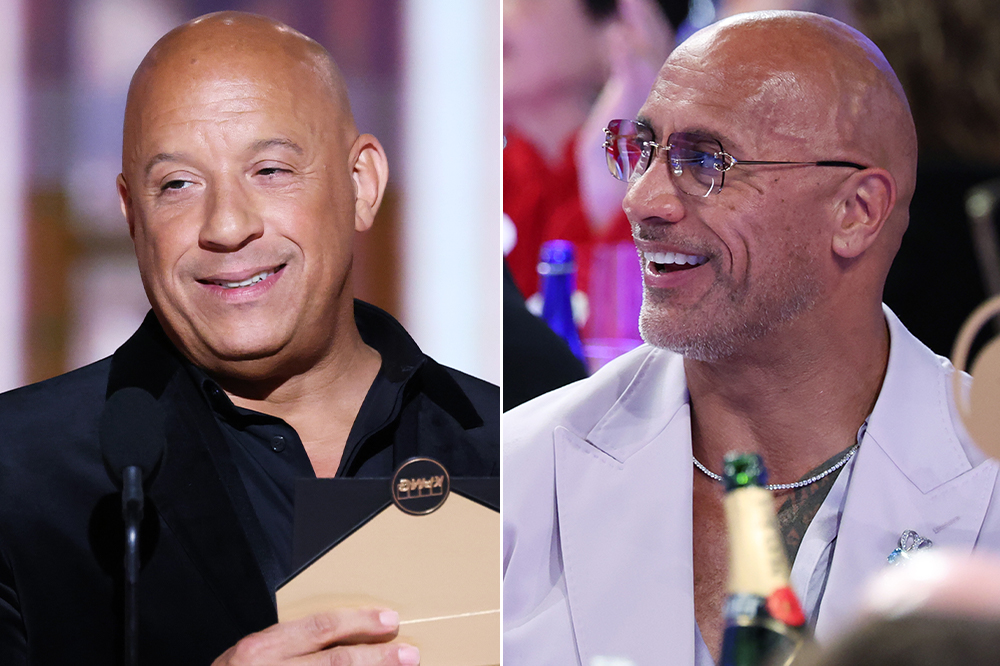 Vin Diesel and Dwayne Johnson Come Face to Face at Golden Globes; Diesel Shouts Out Co-Star on ...