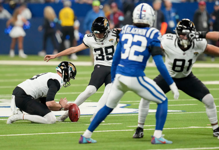 Jacksonville Jaguars kicker Cam Little capped a brilliant rookie season ...