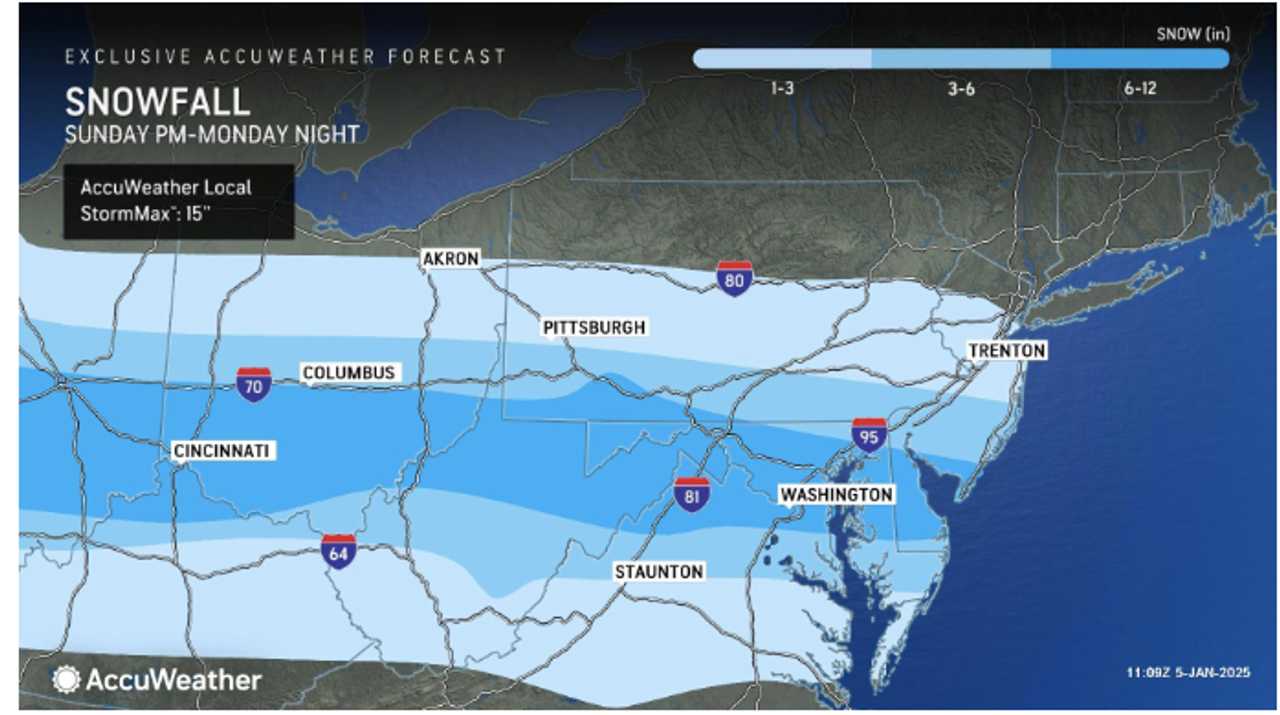 New Snowfall Projection Map Released As Major Storm Nears Northeast