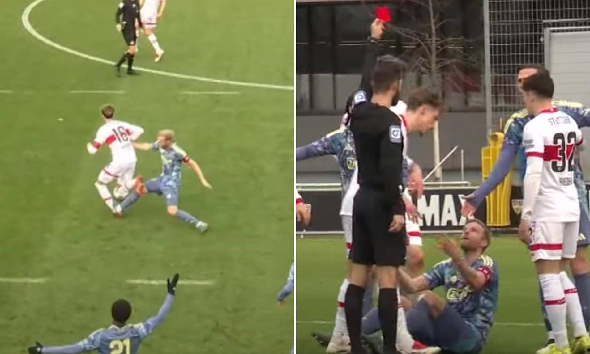 Former Premier League star is sent off for Ajax before being allowed to ... Former Premier League star is sent off for Ajax before being allowed to ...
