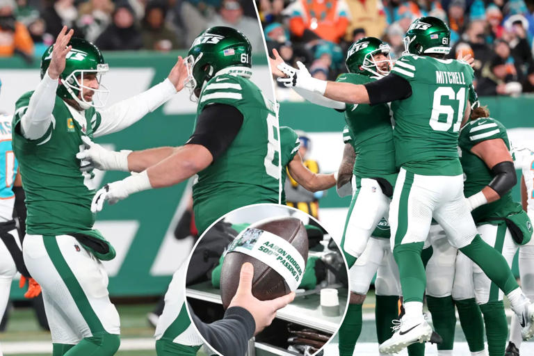 Jets’ Aaron Rodgers throws 500th career touchdown pass to join elite company