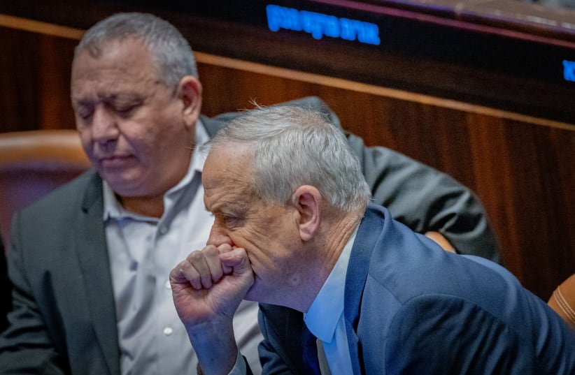 Gantz, Lapid push back against haredi draft exemption bill in the Knesset