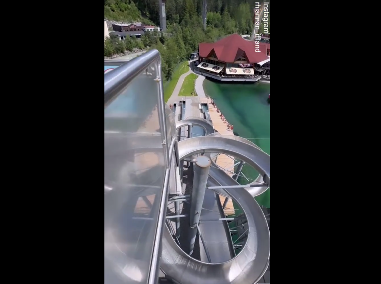 World Champion Diver Defies ‘No Women' Rule to Brave Extreme Waterslide