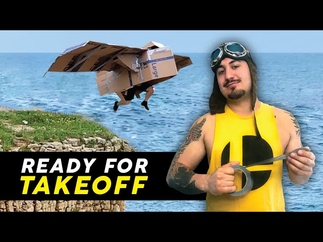 Flying a plane made of cardboard