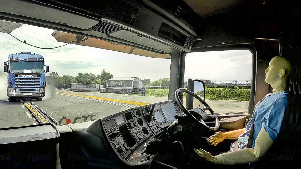 German facility crashes giant trucks for impact testing