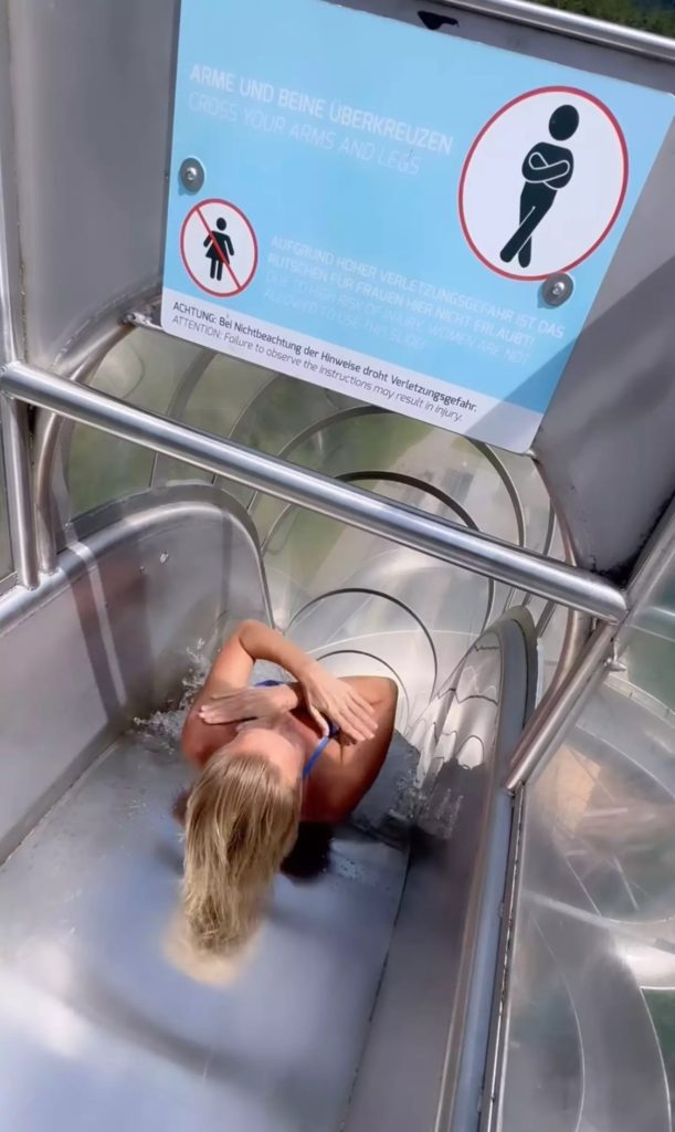 World Champion Diver Defies ‘No Women' Rule to Brave Extreme Waterslide