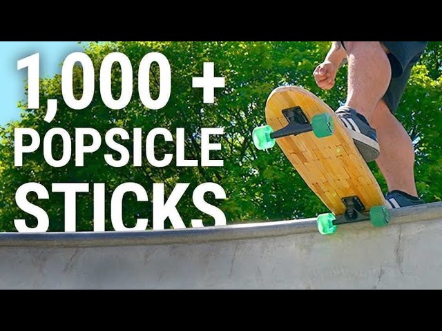 I built a skateboard out of popsicle sticks