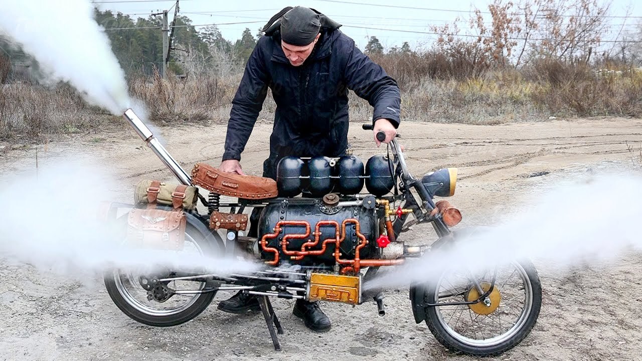 Riding the Weirdest Steam Motorcycle Ever Invented