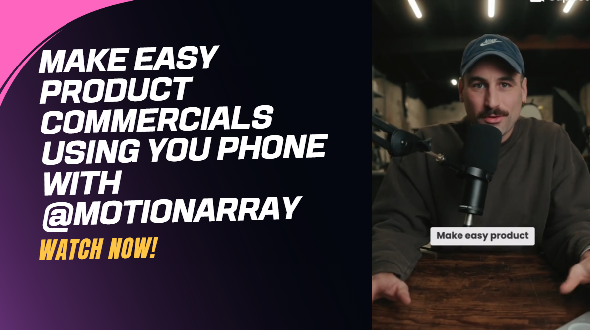 Make easy product commercials using you phone with @motionarray