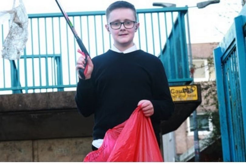 Duncanrig Secondary School pupils roll up sleeves for litter pick