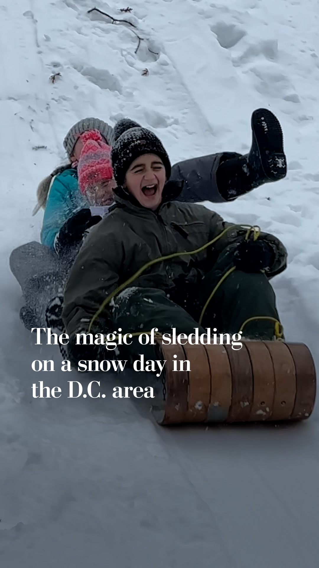 The magic of sledding on a snow day in the D.C. area