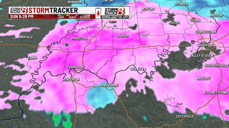 Indiana snowfall totals from January 5-6, 2025 winter storm