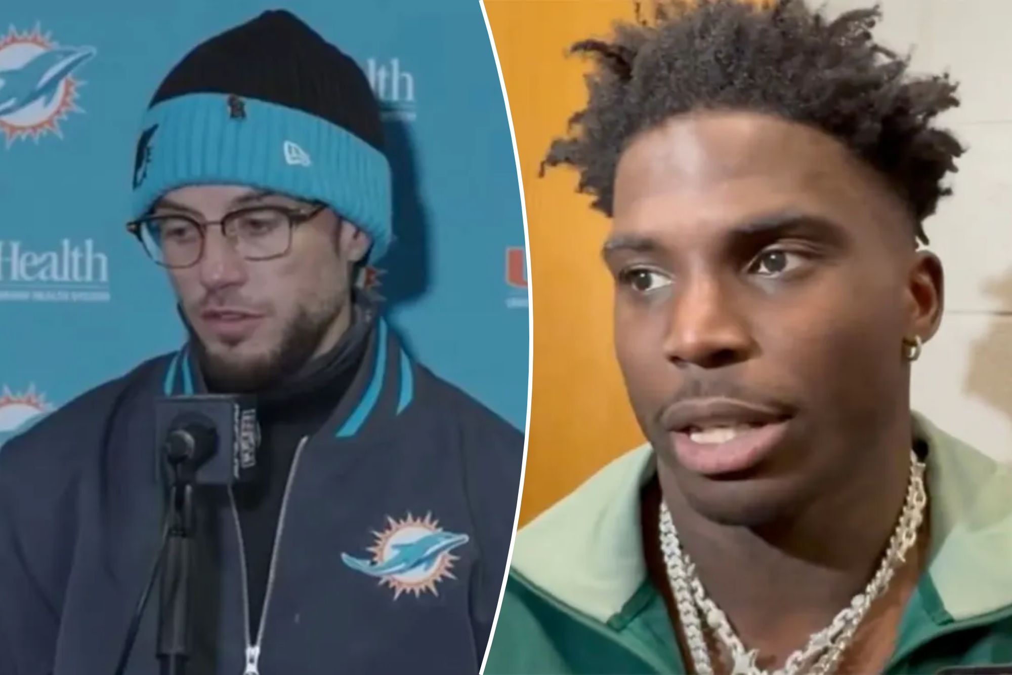Dolphins coach Mike McDaniel suggests Tyreek Hill quit on team with ...