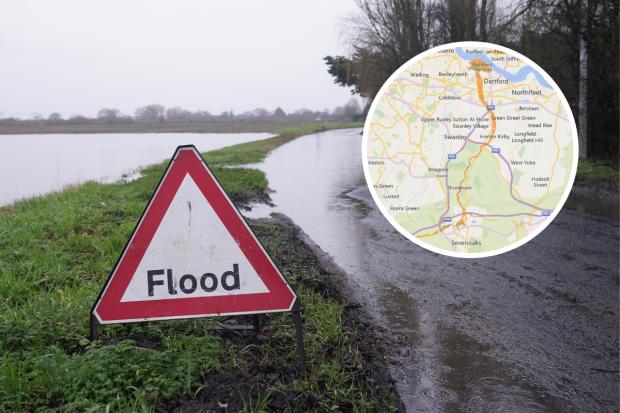 Flood alert issued for Dartford as pedestrians and cyclists warned to ...