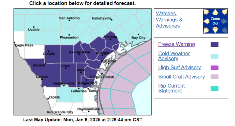 Map Shows Texas Cities Set to Freeze Amid Plunging Temperatures