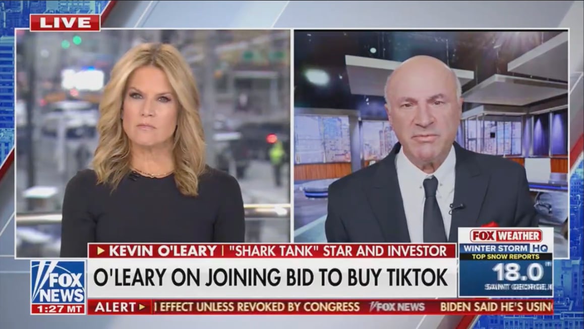Shark Tank Host Says He’s Cutting a Deal to Buy TikTok’s U.S. Assets