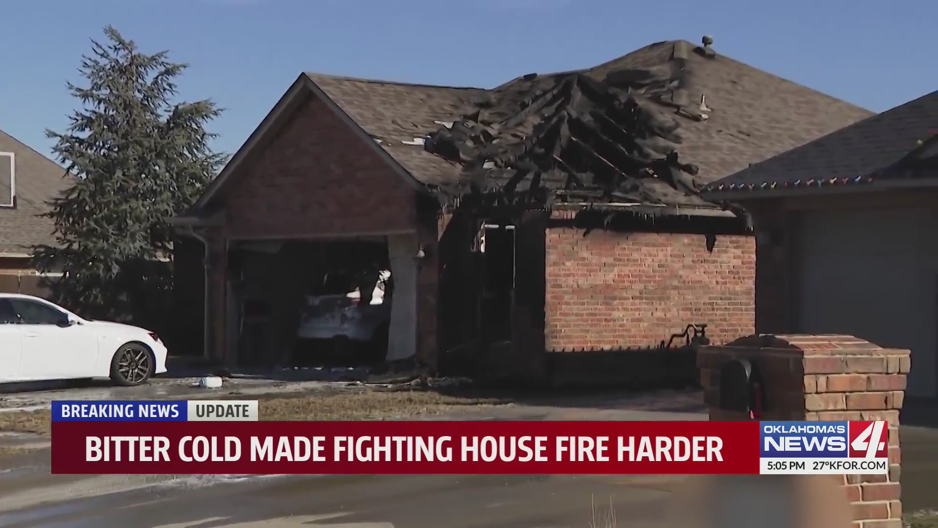Bitter cold made fighting house fire harder