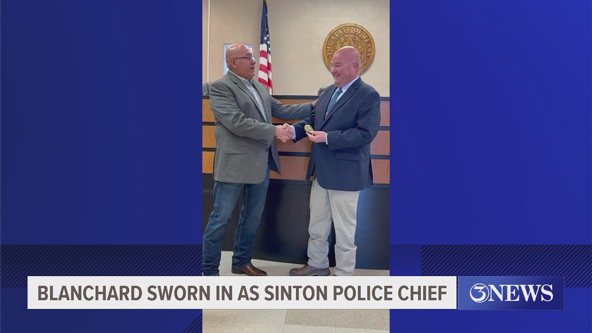 Eric Blanchard sworn in as Sinton police chief