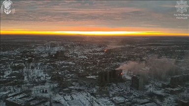 Drone reveals destruction in conflict-hit region of Ukraine's Toretsk