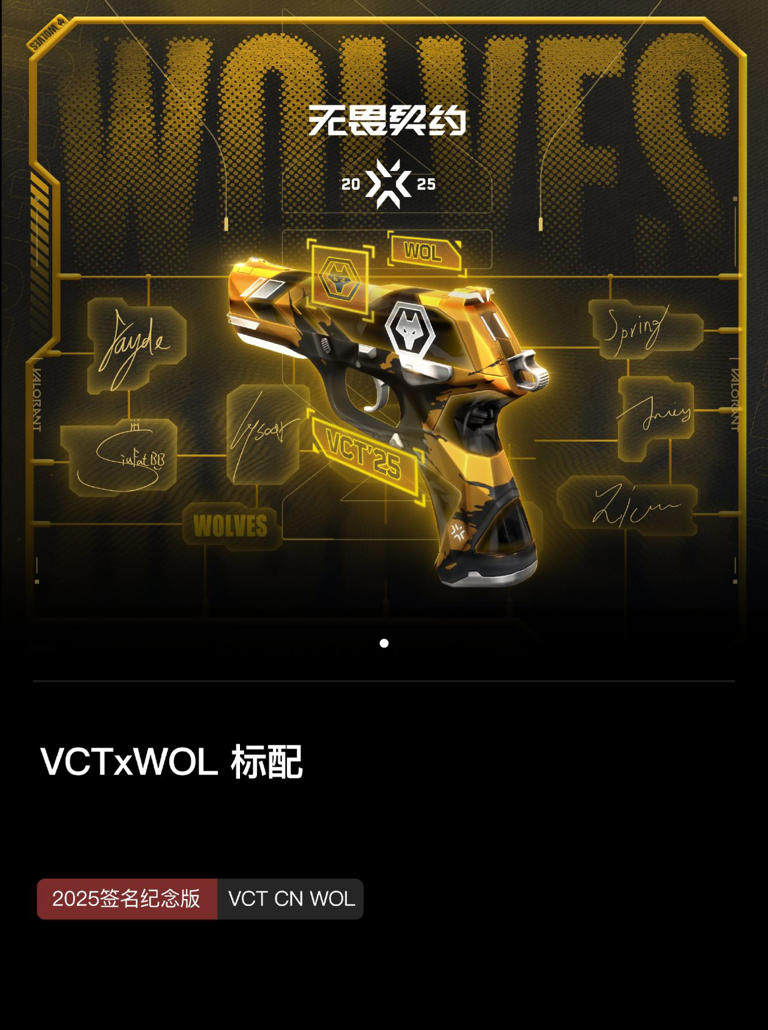 【无畏契约】VCT CN战队标配礼包及其图鉴版1月10日开售