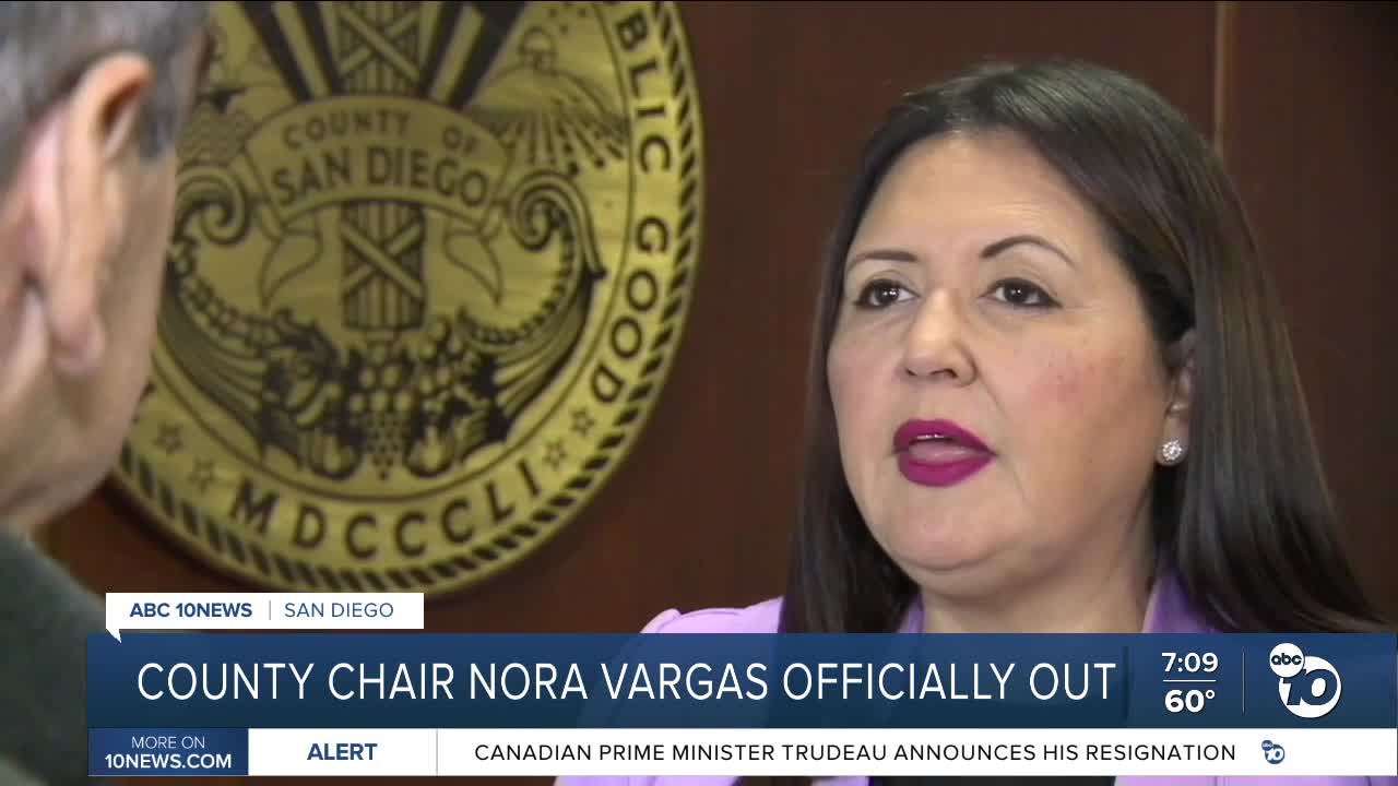 County Chair Nora Vargas officially steps down
