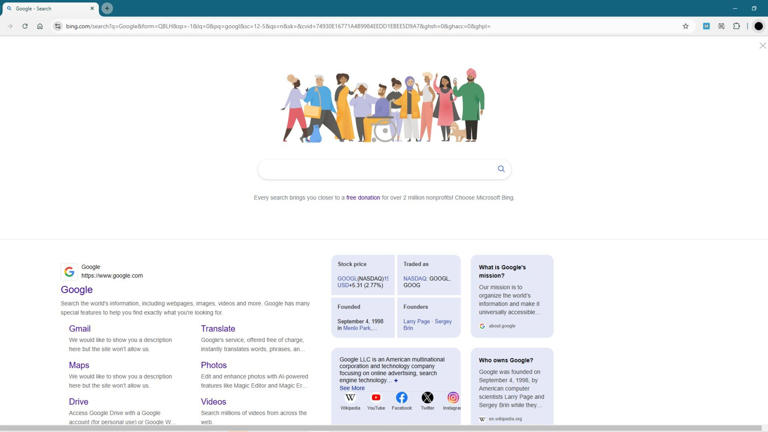 Microsoft's Bing Made a Fake Google-Like Web Search