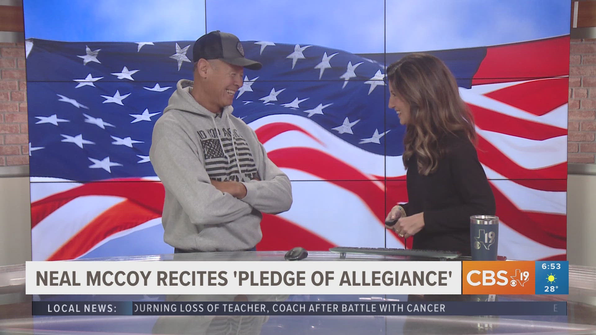 Neal McCoy celebrates 9th anniversary of reciting 'Pledge of Allegiance ...