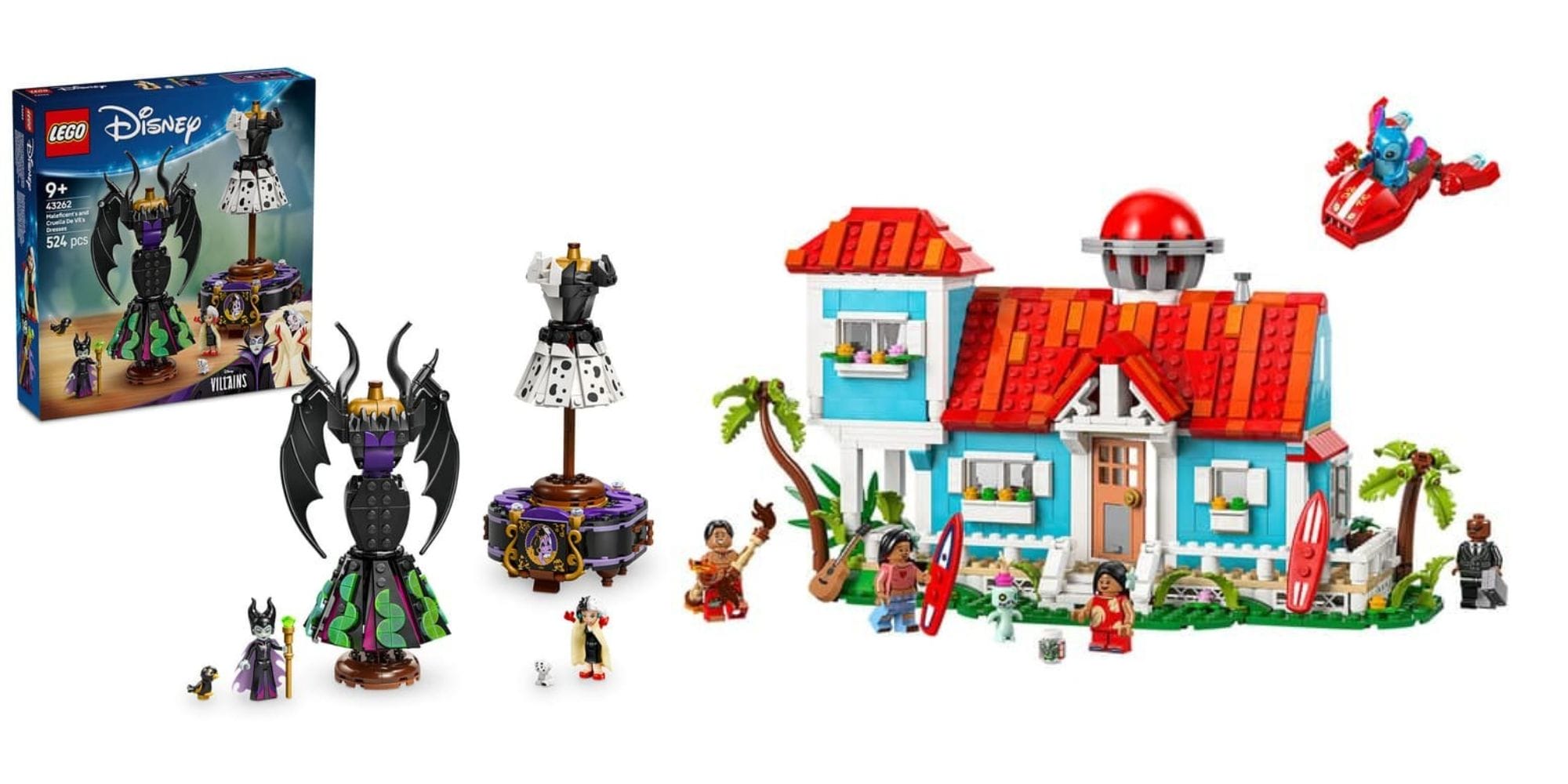 New LEGO Lilo and Stitch Beach House, Cinderella & Villain Dress Sets ...