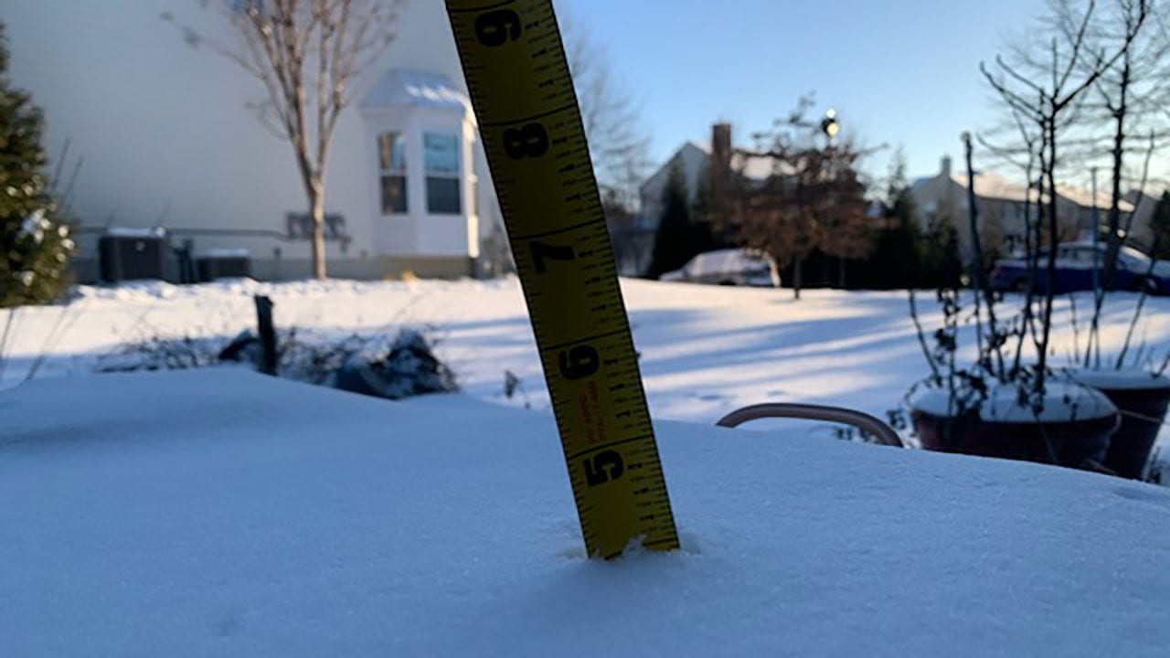 Snow totals for DC, Maryland, Virginia, and West Virginia from January ...