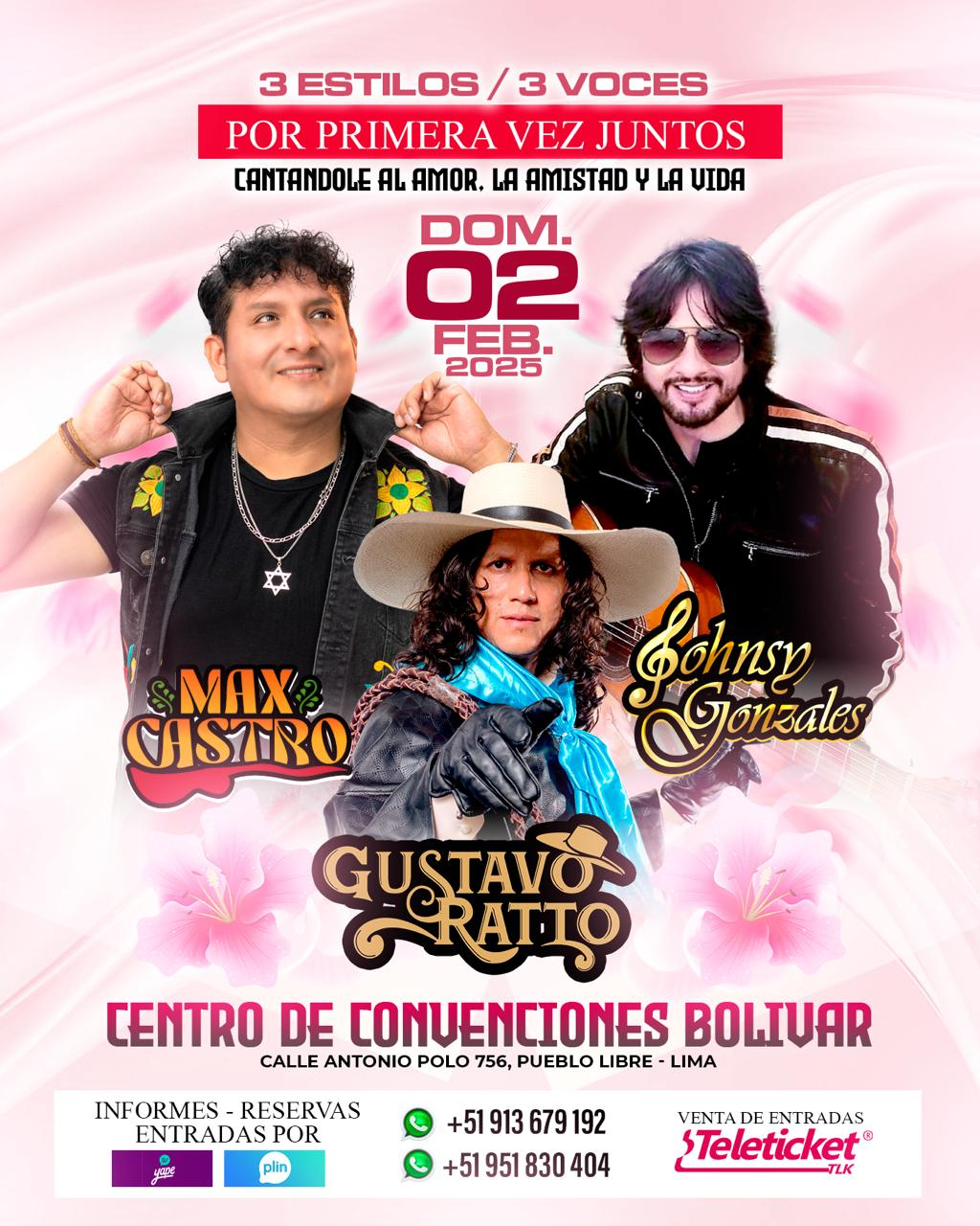 Max Castro, Gustavo Ratto y Johnsy Gonzales se unen por primera vez en ...