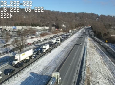 Massive backup after crash on Route 222