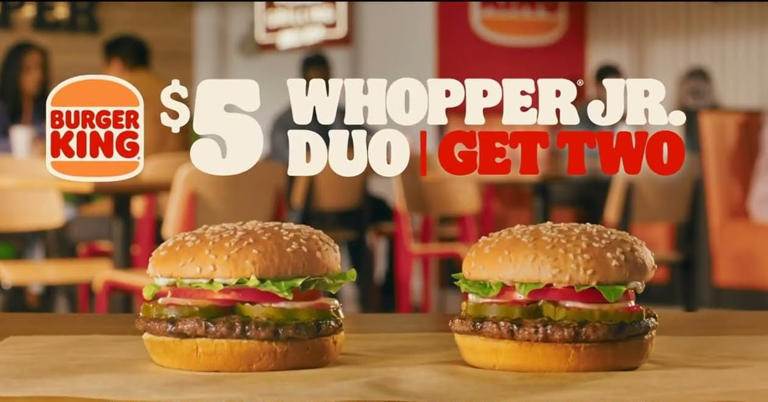 Burger King Introduces $5 Whopper Jr. Duo Deal