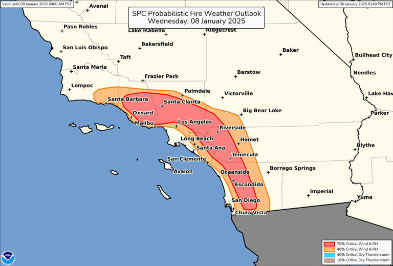 Map shows what SoCal areas will be hit hardest by windstorm Map shows what SoCal areas will be hit hardest by windstorm