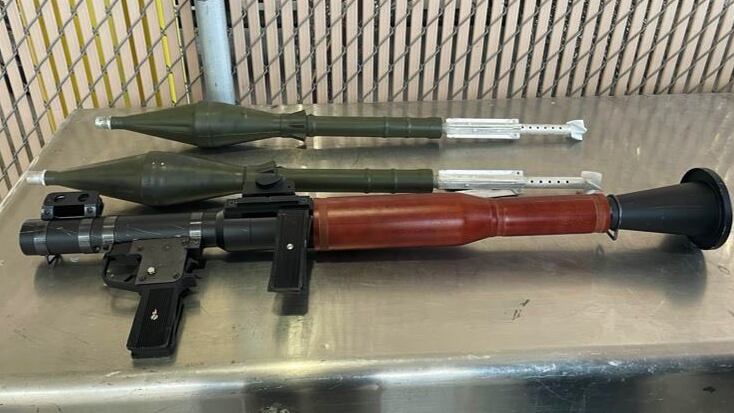Rocket launcher, rocket-propelled grenades seized at border