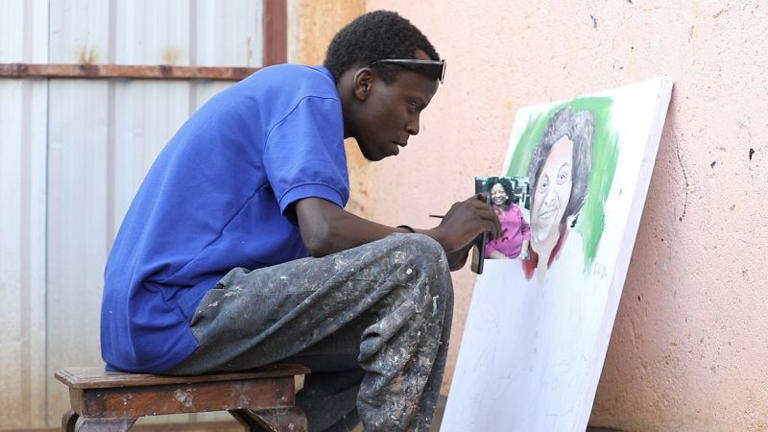 Rwanda : Jean de Dieu Uwukunda, le triomphe d'un artiste-peintre malvoyant