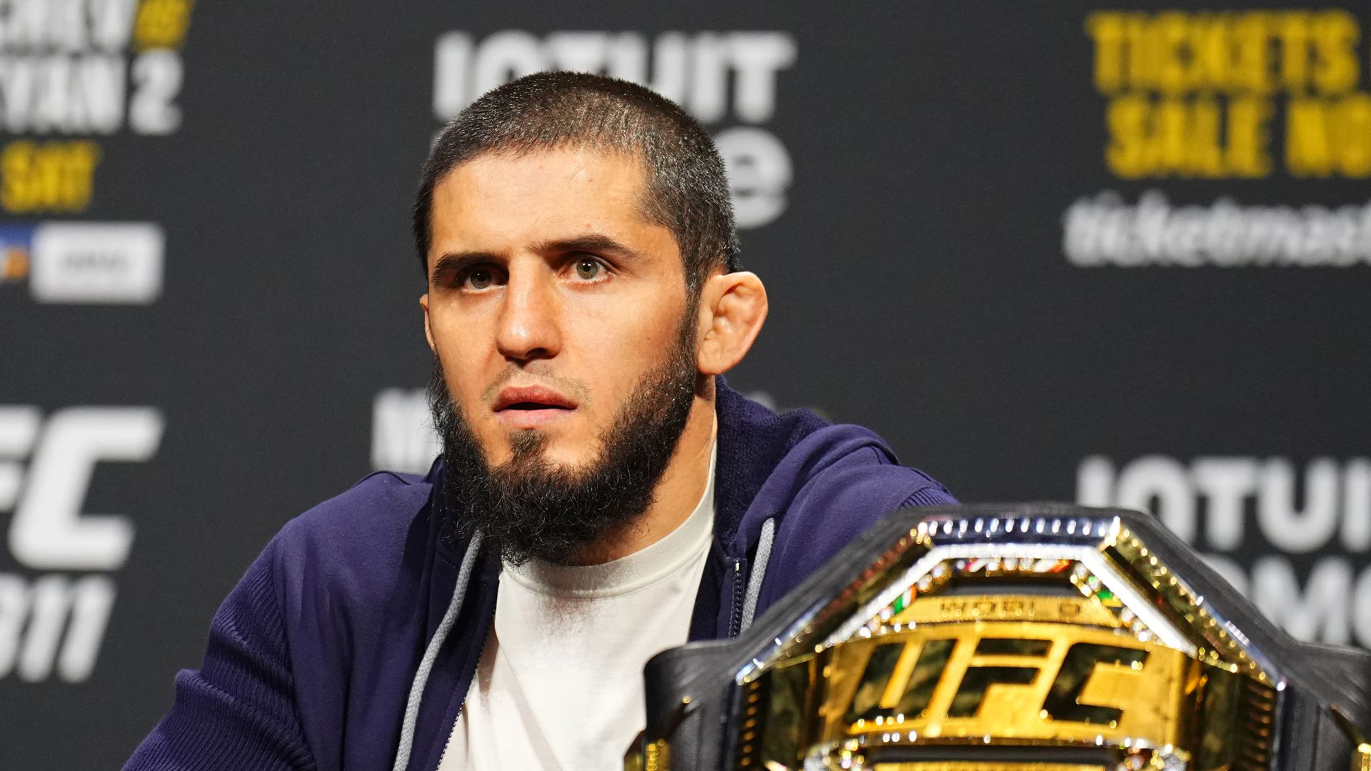 Islam Makhachev addresses water bottle incident with Nate Diaz at UFC ...