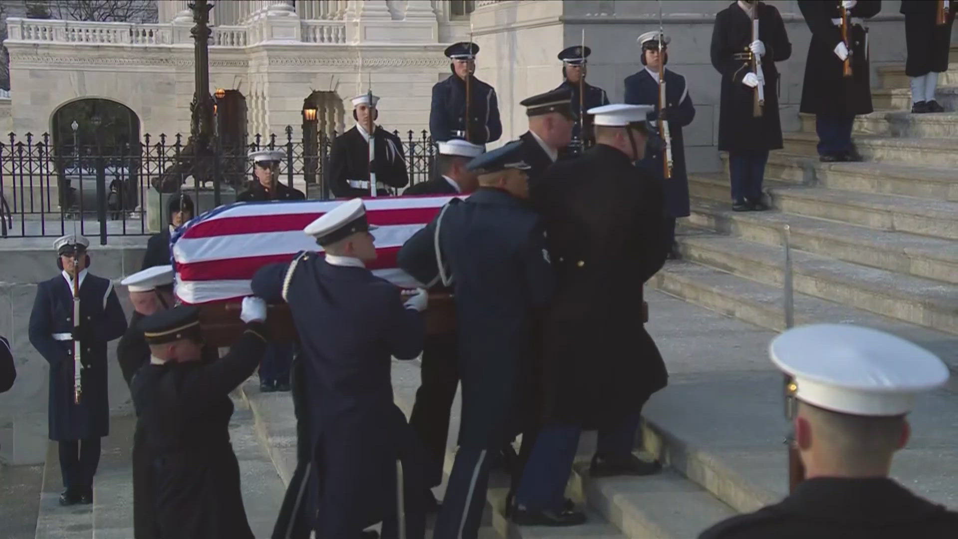 Jimmy Carter's casket carried into the U.S. Capitol