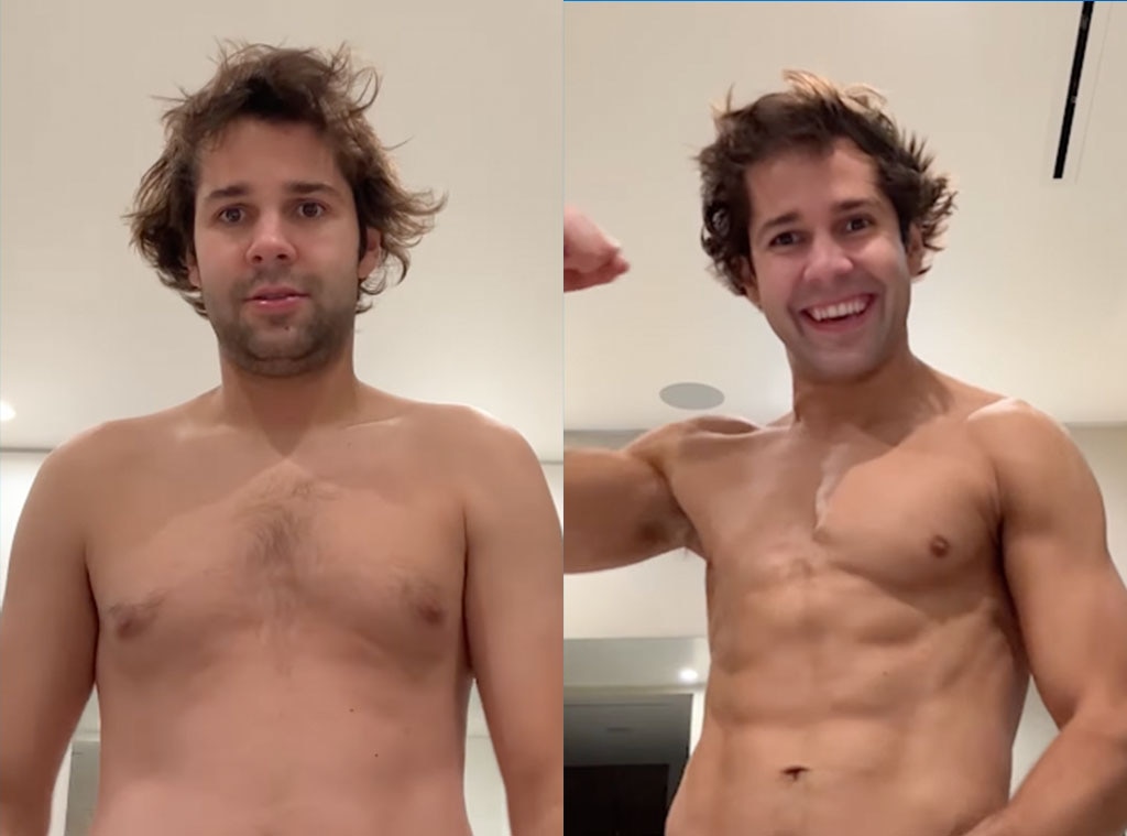 David Dobrik Shares Before-and-After Pics of Major Body Transformation