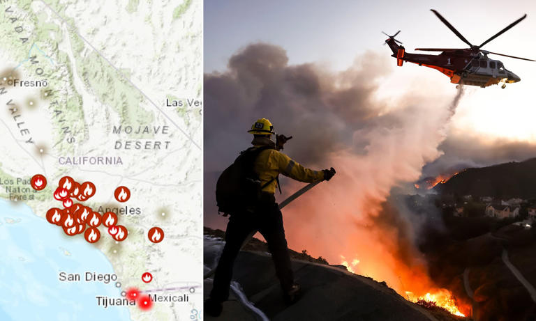 Pacific Palisades fire map: Track where hellish blaze is heading next Pacific Palisades fire map: Track where hellish blaze is heading next