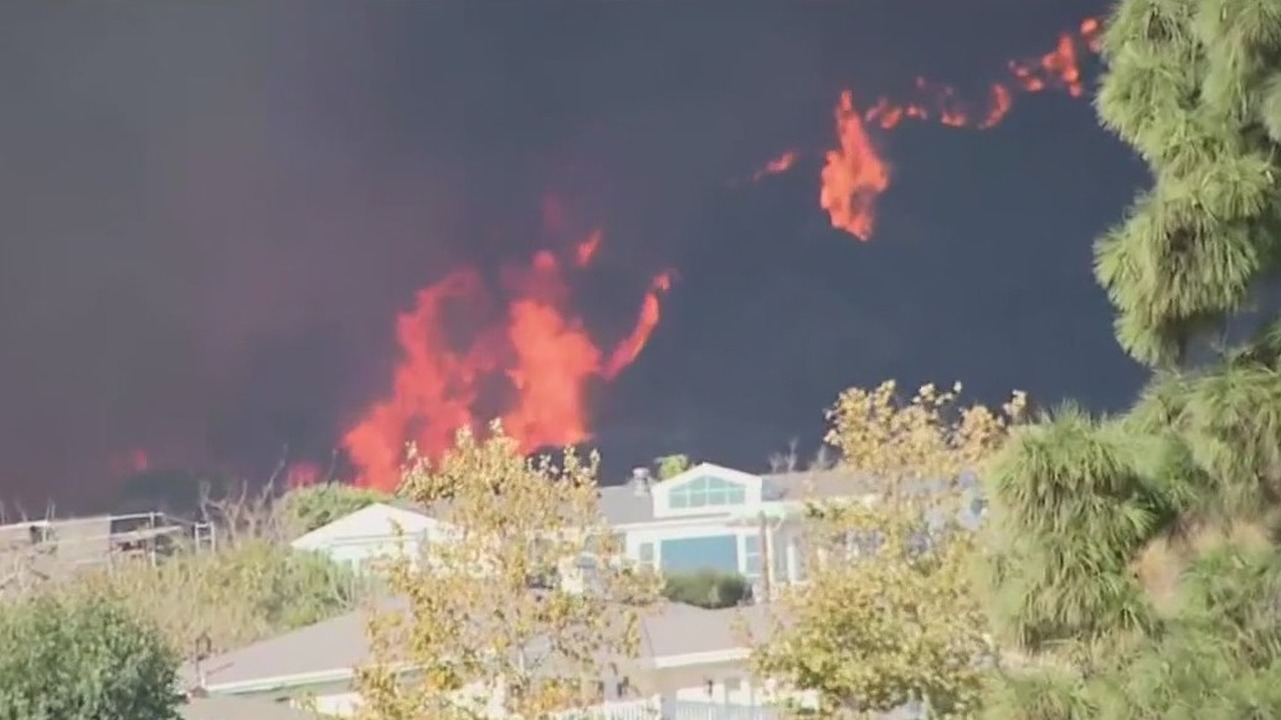 Massive fire burning in Palisades near Los Angeles