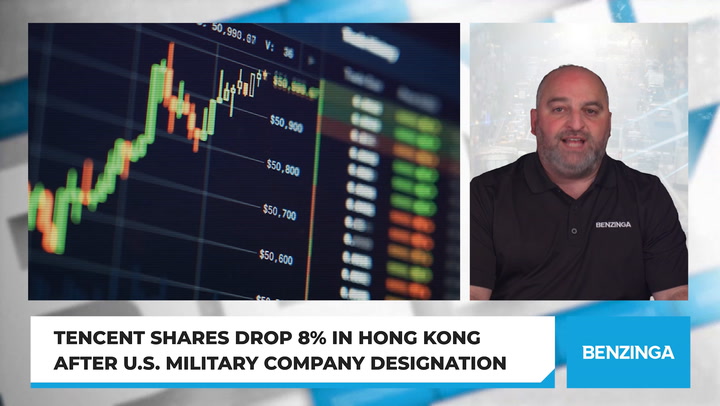 Tencent Shares Drop 8% In Hong Kong After U.S. Military Company Designation