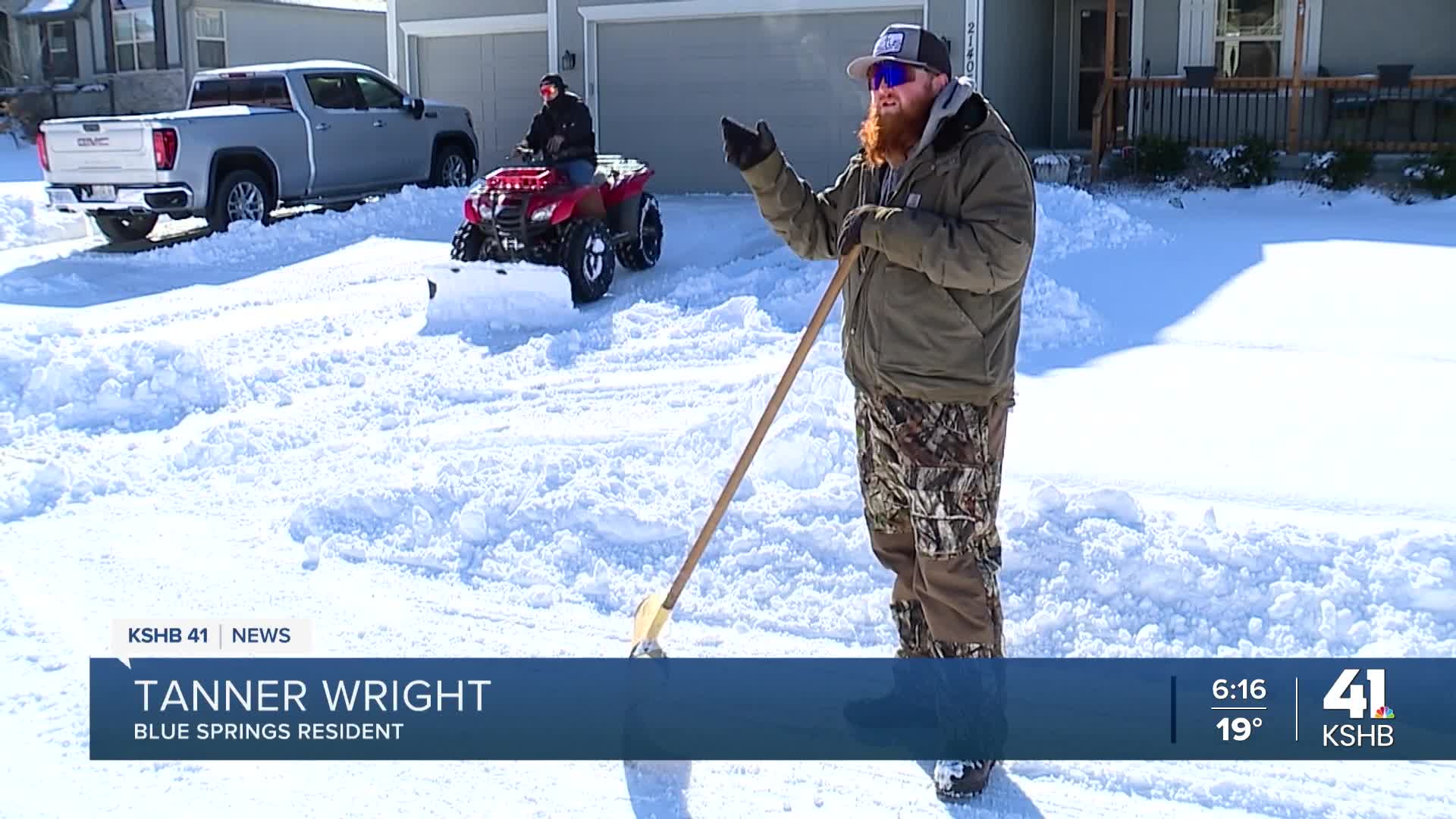 Storm helps dump-truck driver Tanner Wright find work during lean winter months