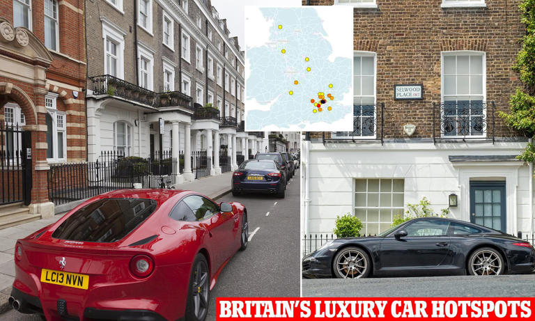 Britain's luxury car hotspots revealed