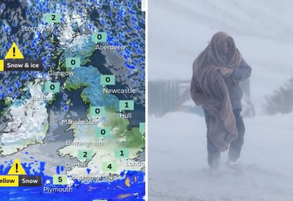 Snow tracker LIVE: Polar blast sparks rush-hour chaos as heavy snowfall ...