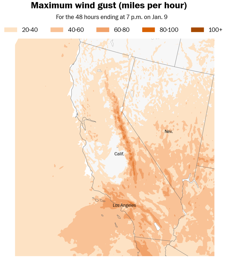 Winds fuel dangerous Los Angeles wildfires as tens of thousands evacuate