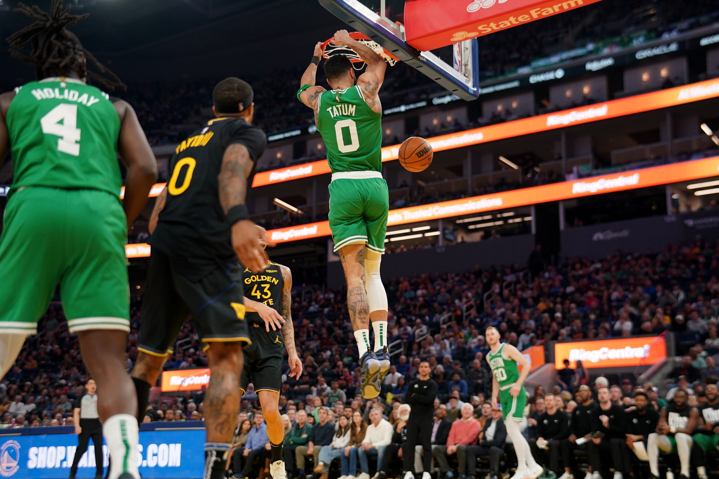 Celtics reminded of what they can be in 40-point win over Warriors